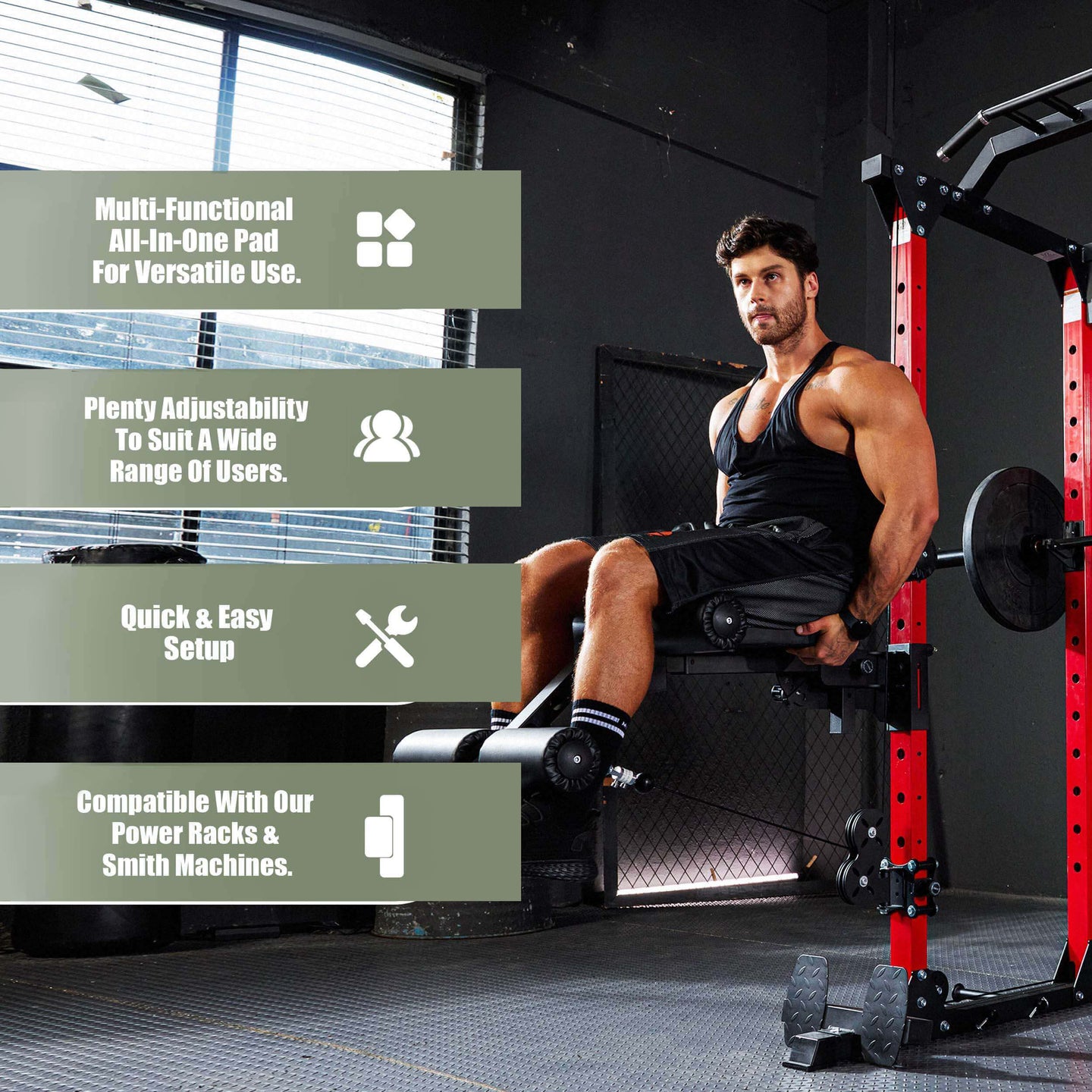 Rack Mounted Leg Extension - Major Fitness