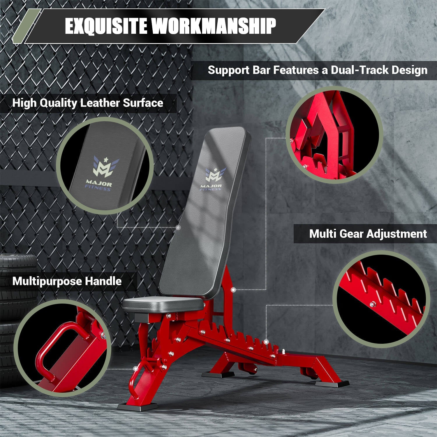 Collapsible & Adjustable Weight Bench for Home Workouts - Major Fitness